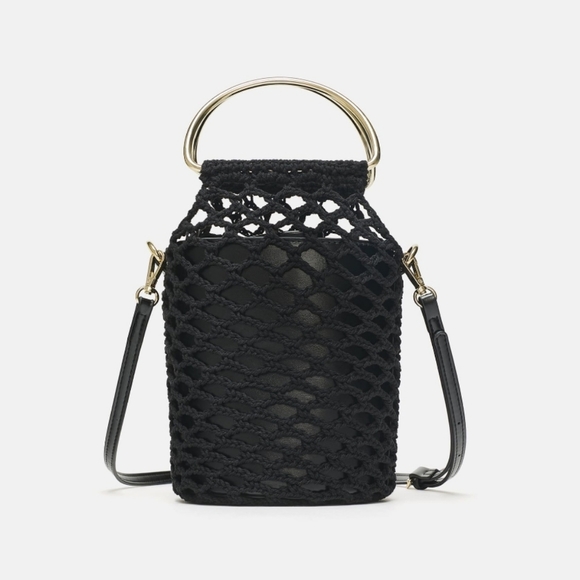 Zara | Bags | Zara Crochet Bucket Bag | Poshmark
